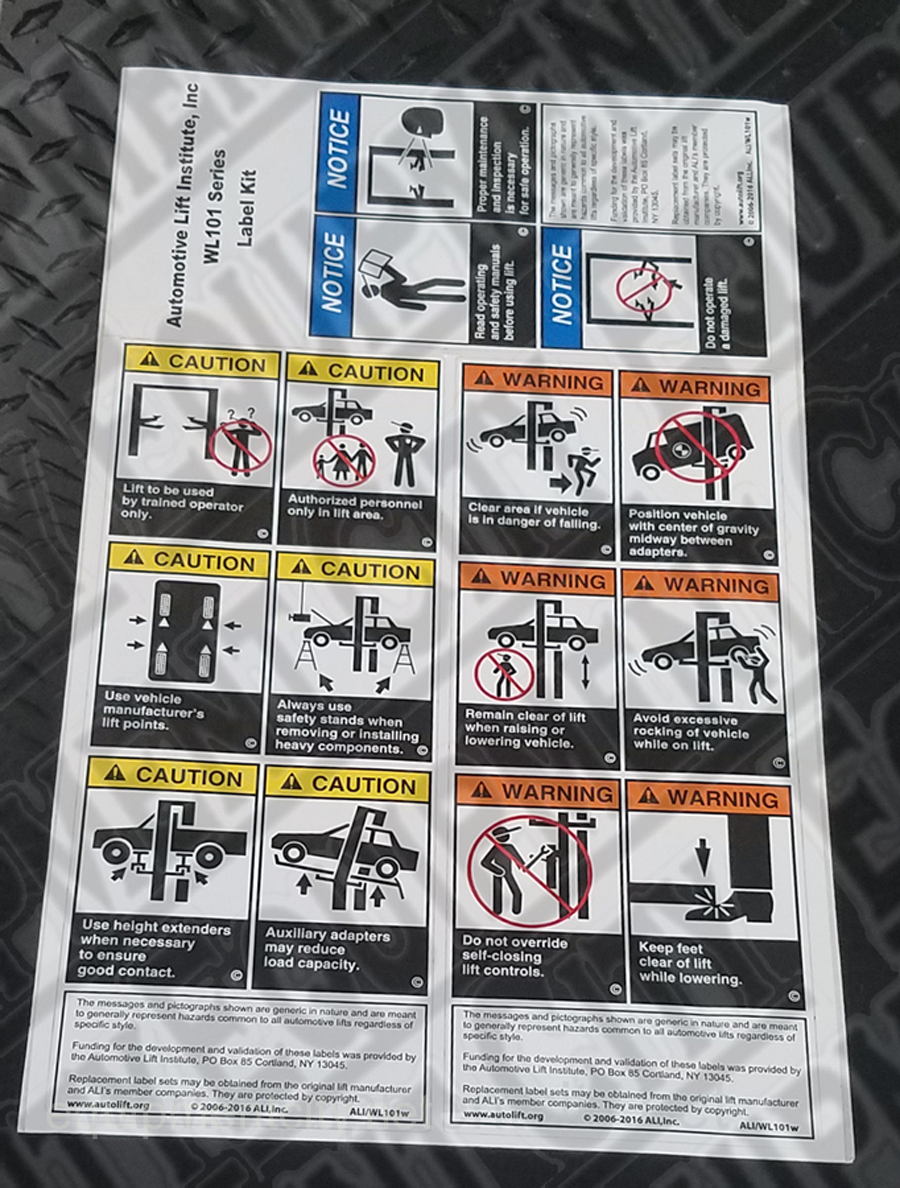 Equipment City — Rotary NP405 10000lb CAPACITY NAMEPLATE - Included in ...